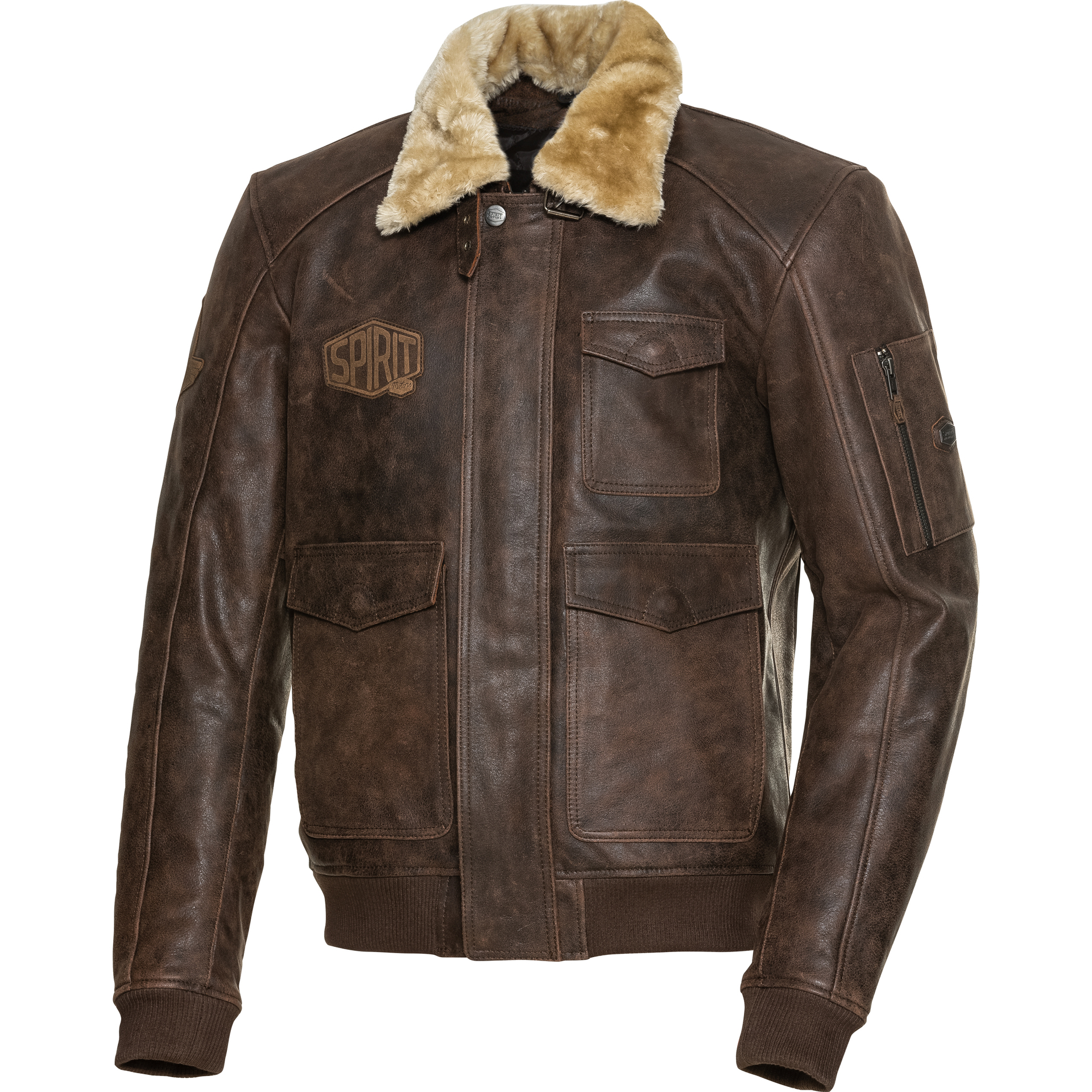 Wunderschone Spirit Motors Lederjacke Ebenbild